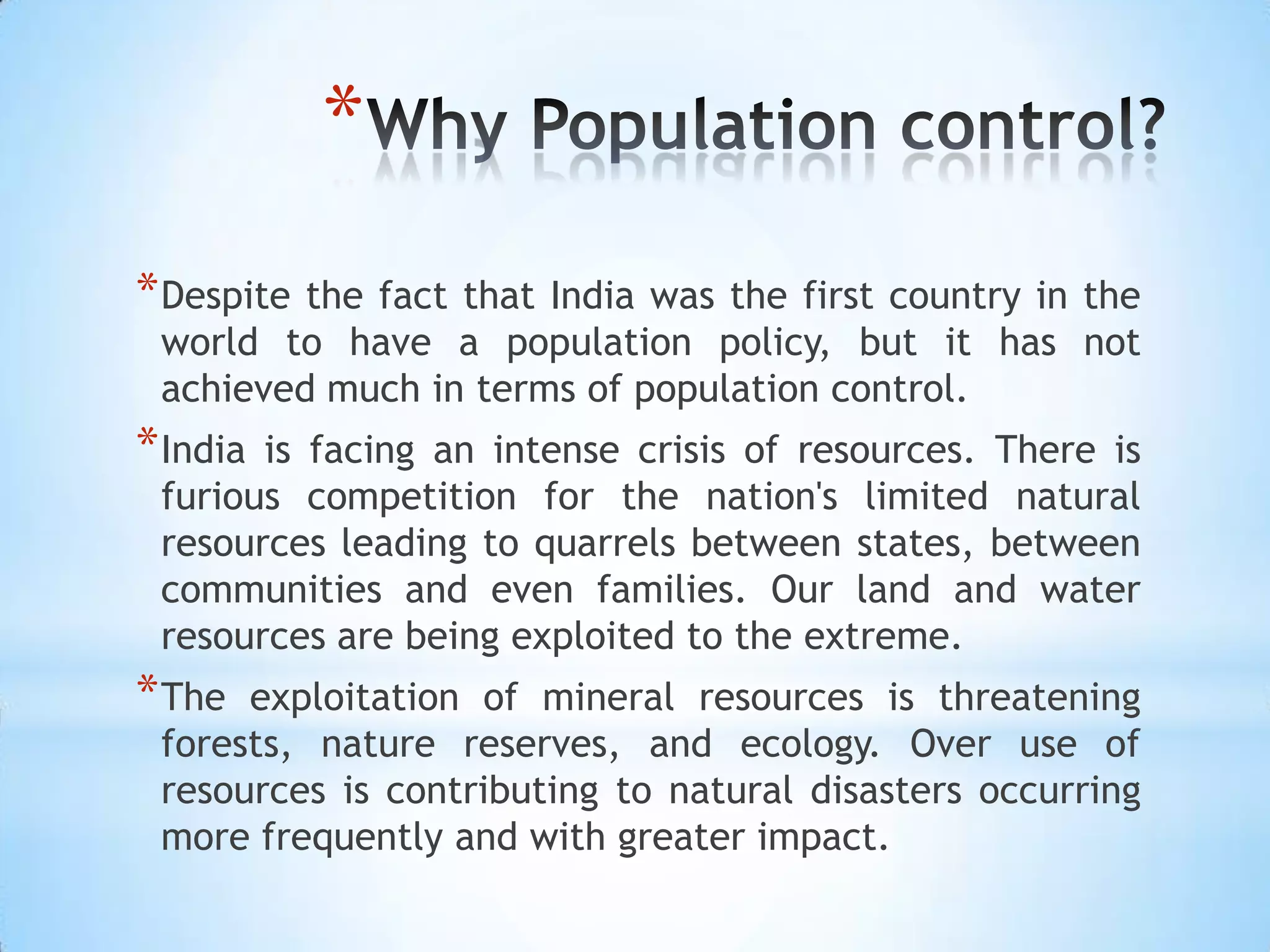 Population control | PPTX