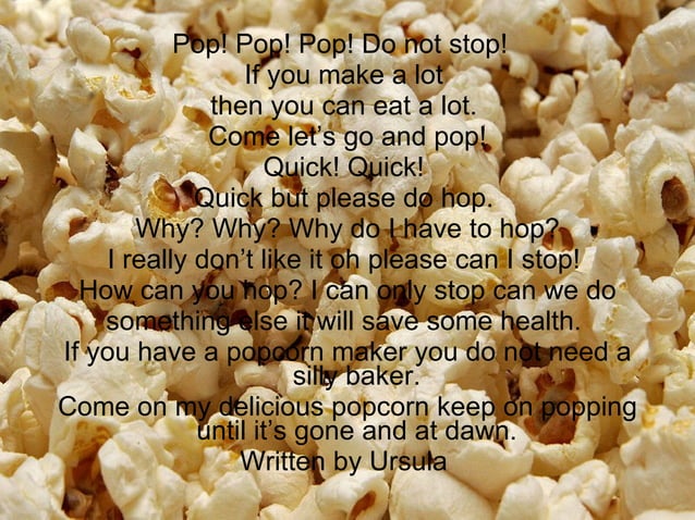Popcorn Fun Poems And Procedures | PPT