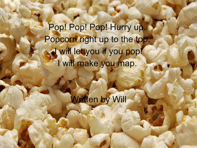 Popcorn Fun Poems And Procedures | PPT