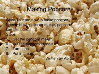 Popcorn Fun Poems And Procedures | PPT