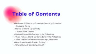 POPCUL-STAND-UP-COMEDY EVOLUTION IN THE PHILIPPINES | PPT
