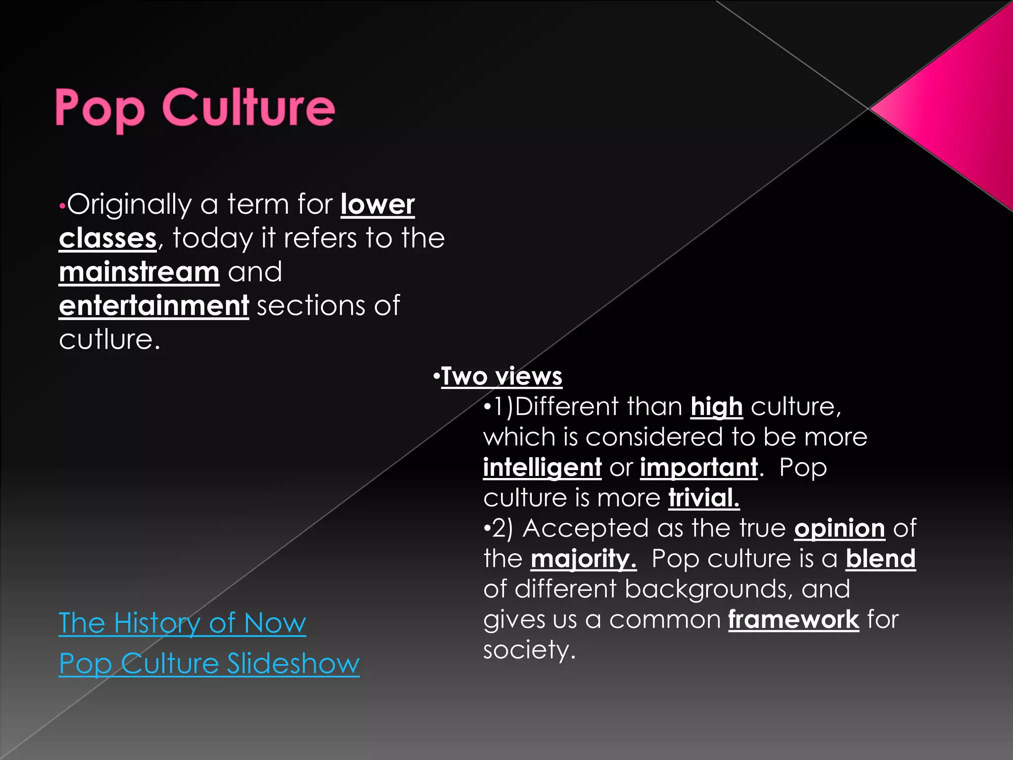 Pop culture | PPT