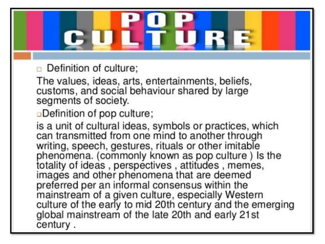 Pop Culture Lesson 1 | PPTX