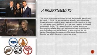 "Divergent" by Veronica Roth CMT | PPTX | Genres