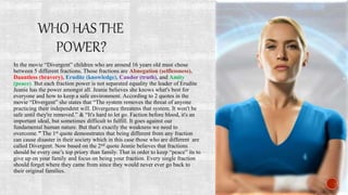 "Divergent" by Veronica Roth CMT | PPTX | Genres