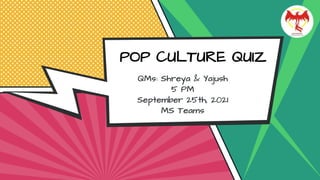 Pop culture quiz | PPTX
