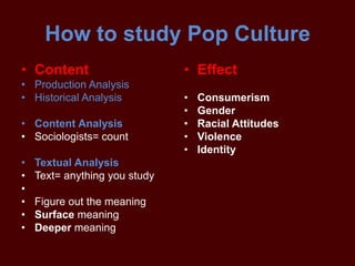 Pop culturestudyintroa | PPT