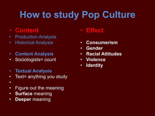 Pop culturestudyintroa | PPTX