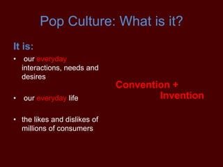 Pop culturestudyintroa | PPTX