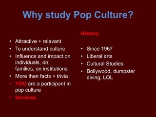 Pop culturestudyintroa | PPTX