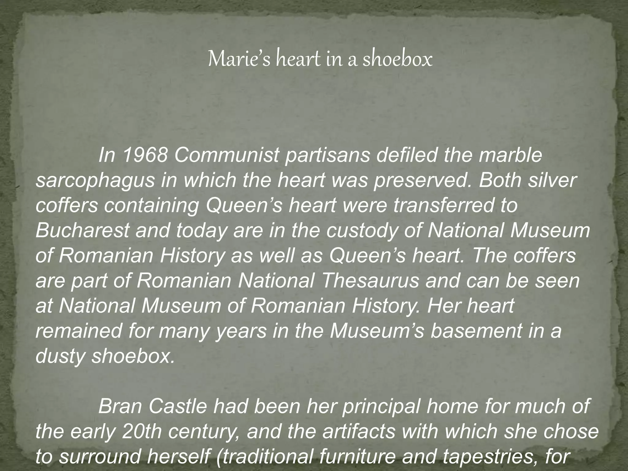 Popescu Lidia - Queen Marie of Romania | PPTX