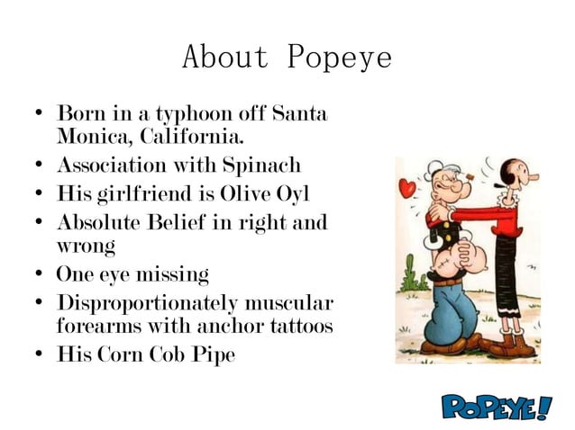 Popeye - A creativity in itself | PPTX