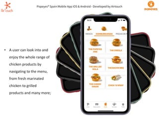 Popeyes Spain iOS & Android Mobile Application Development by Airtouch ...
