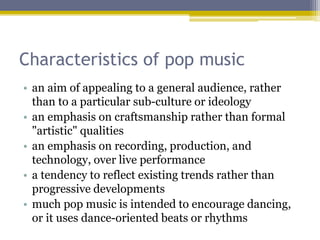 Pop genre | PPTX