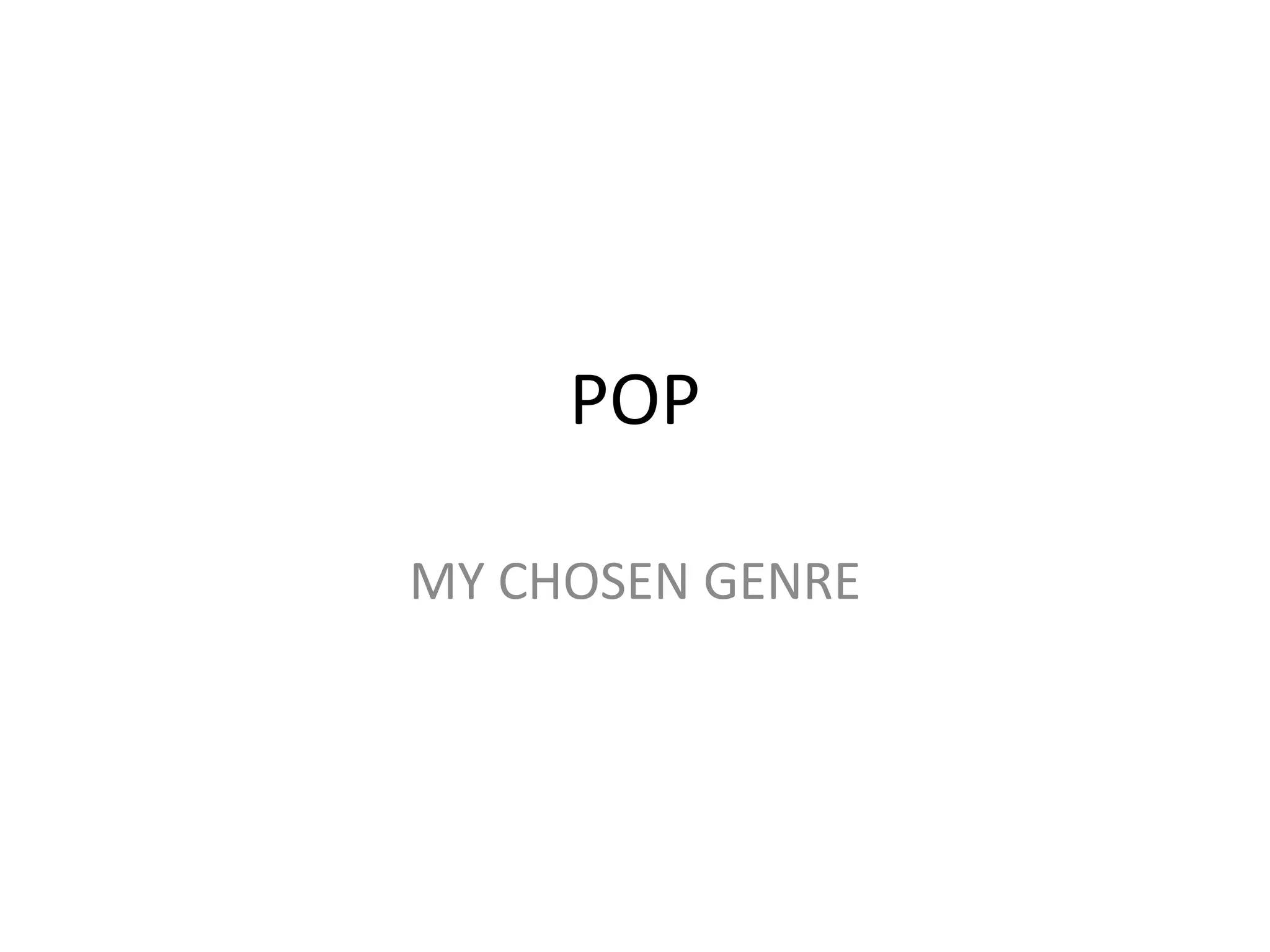 Pop genre media | PPT