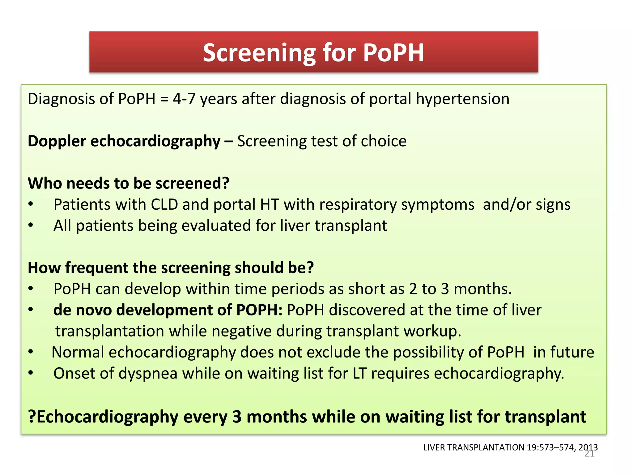 Portopulmonary Hypertension | PDF