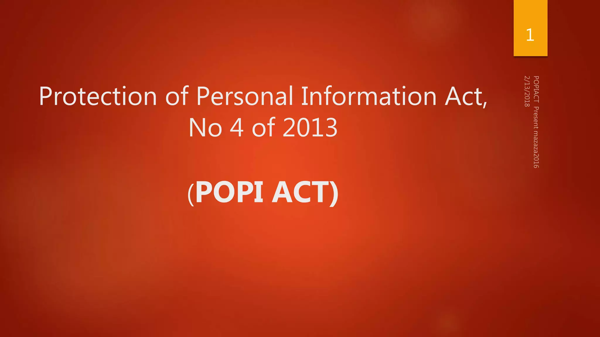 Popi act presentation | PPTX