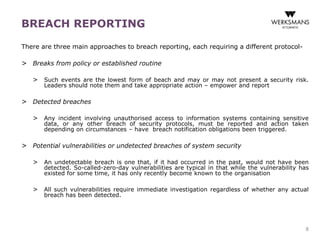 The need for a comprehensive breach plan - Ahmore Burger-Smidt | PPT