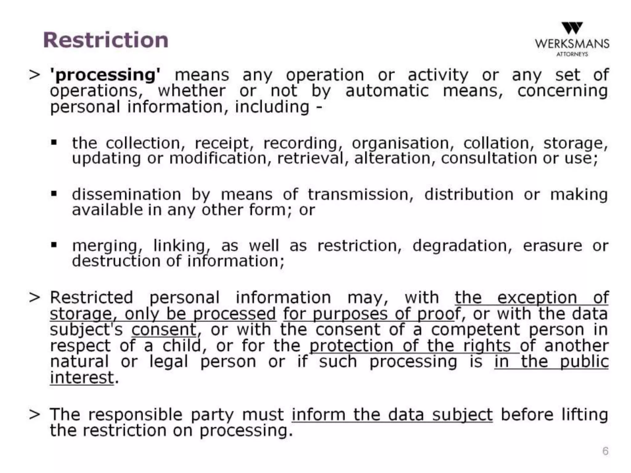 Data management: retention, destruction and restriction - Ina Meiring ...