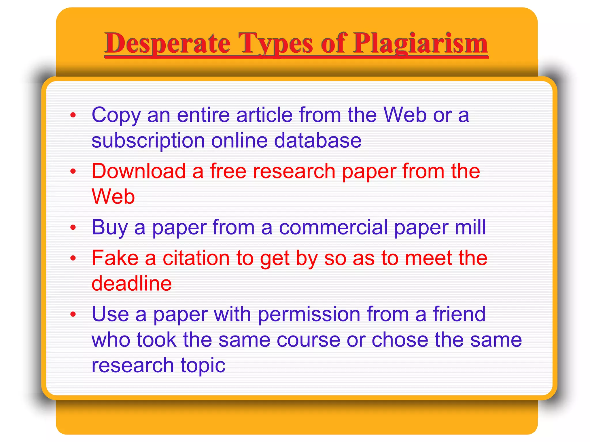 PLAGIARISM AND HOW CAN AVOID IT | PPT