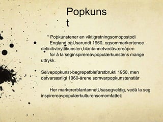 Popkunst introduction | PPTX