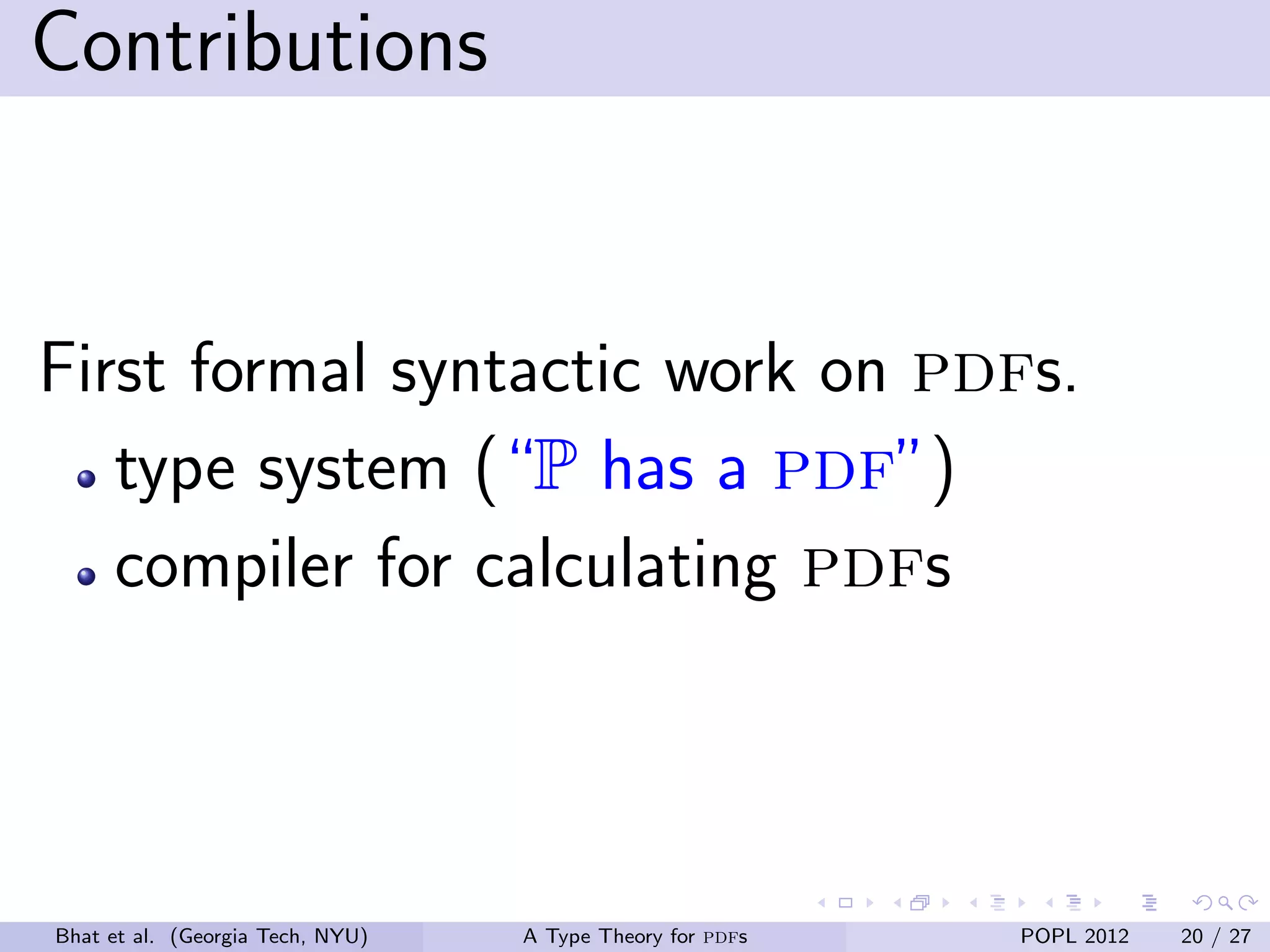 POPL 2012 Presentation | PDF