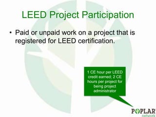 Poplar LEED Continuing Education Guide 2017 | PPT