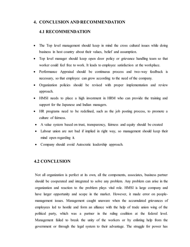 Pople management fiasco in HMSI case analysis | DOCX