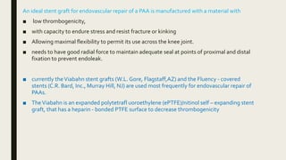 Popliteal artery aneurysm | PPTX