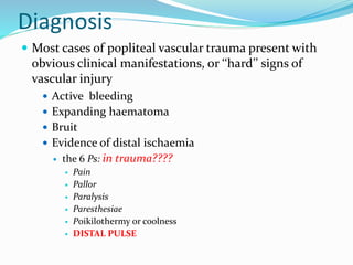 Popliteal artery trauma | PPT