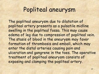 Popliteal fossa for Mmed and Medical students | PPT