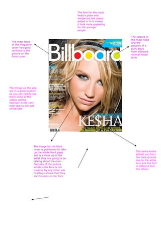 Pop magazine cover analysis 1 | PDF