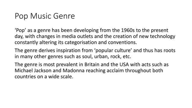 Pop music | PPT