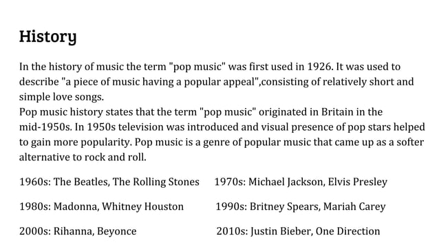 Pop music | PPT