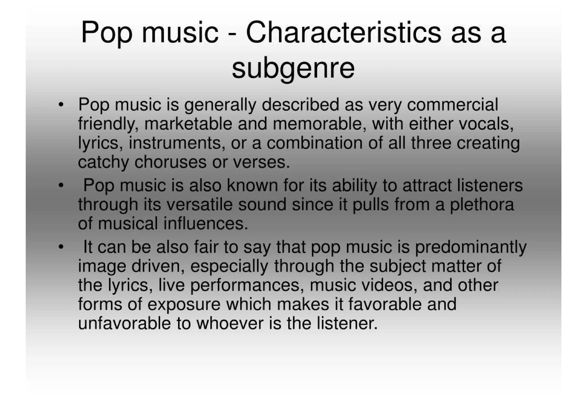 Pop Music | PDF