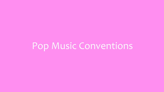 Pop music conventions | PPT