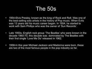 Pop music history | PPT