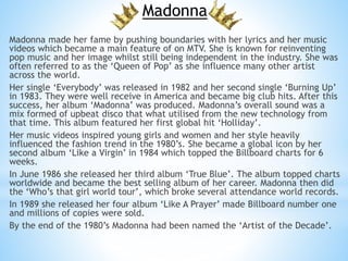 Pop music history | PPTX