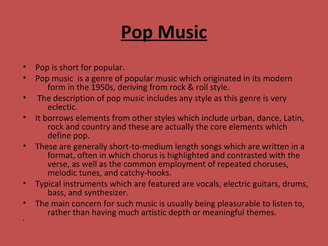 Pop Music Research | PPT