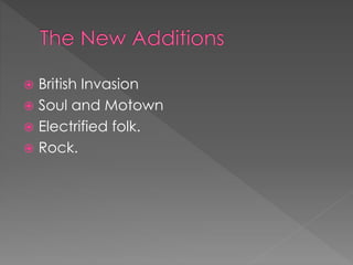 Pop music the 60s | PPTX | R&B/Soul/Funk | Music