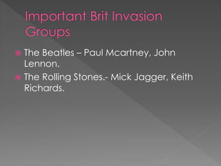 Pop music the 60s | PPTX | R&B/Soul/Funk | Music