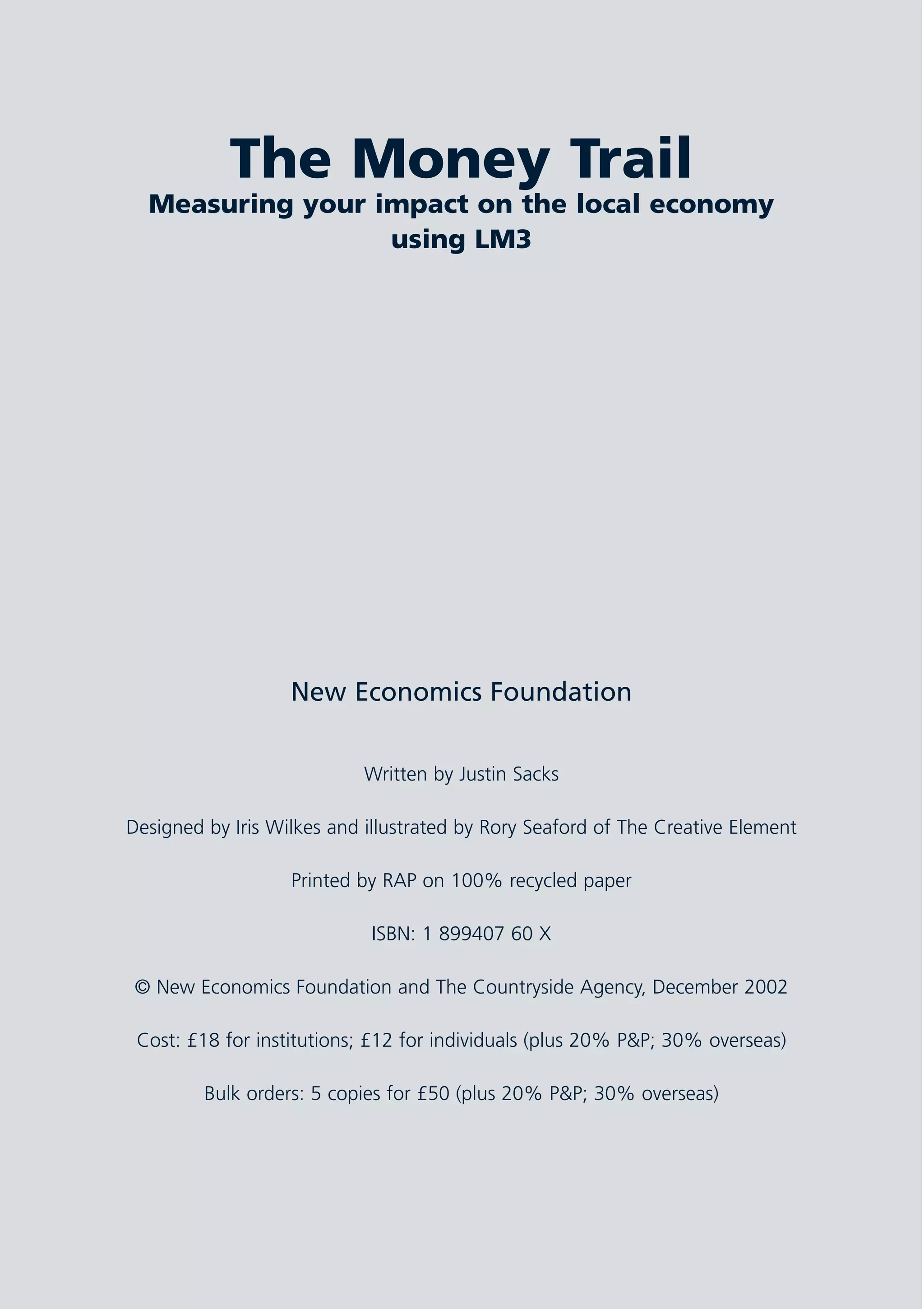 The Money Trail: Measuring your impact on the local economy using LM3 | PDF