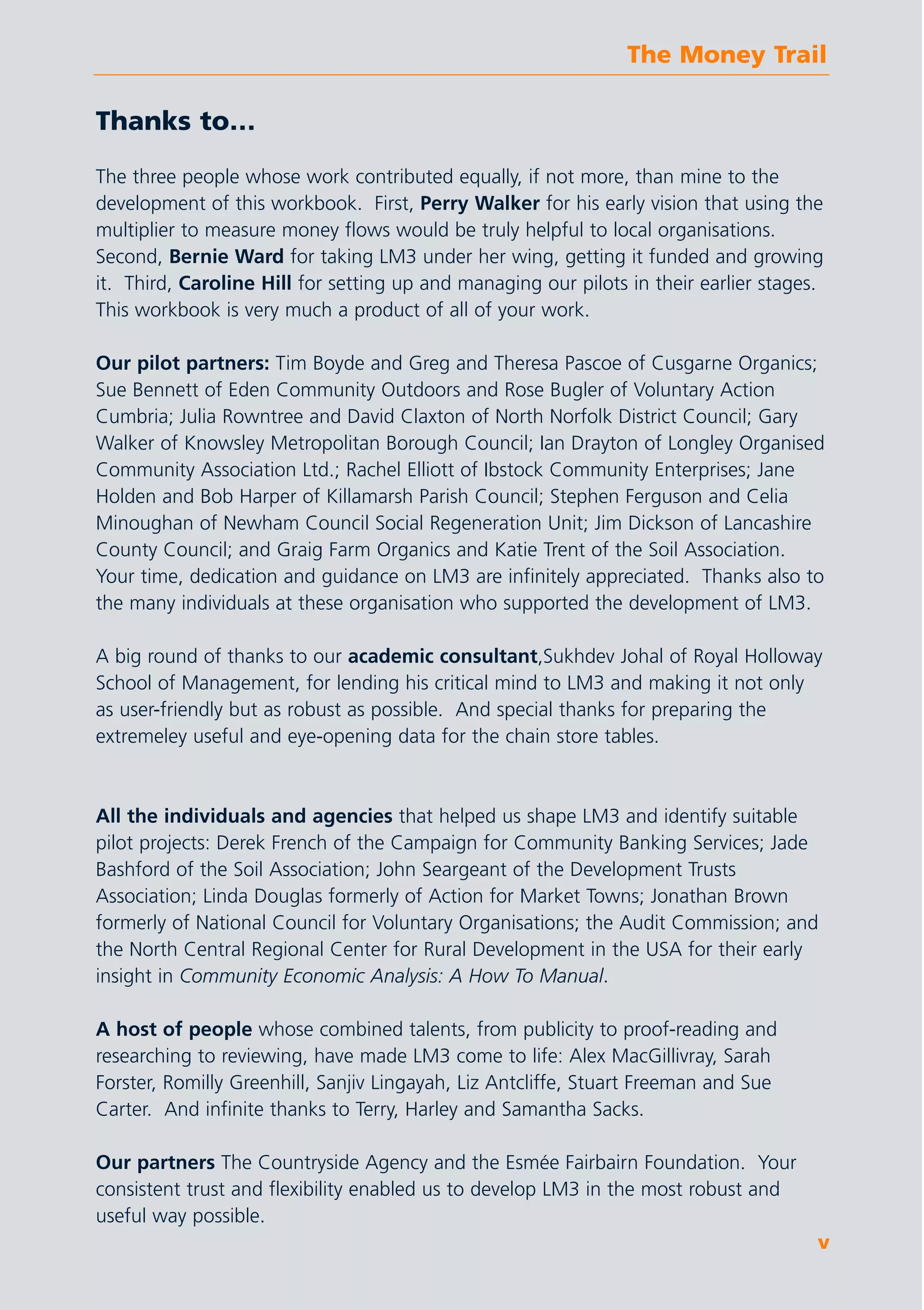 The Money Trail: Measuring your impact on the local economy using LM3 | PDF