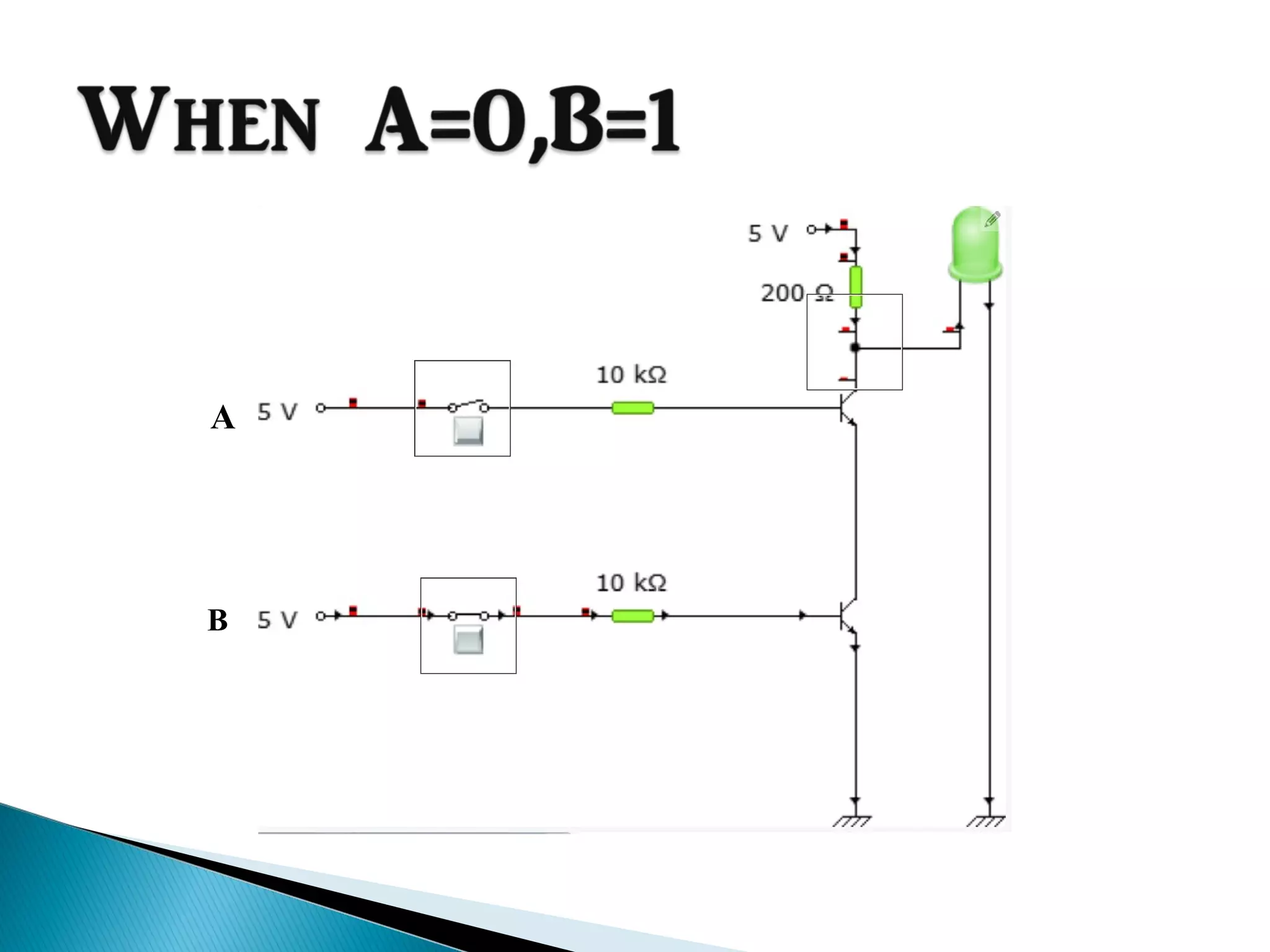 IMPLEMENTATION OF NAND GATE USING NPN TRANSISTOR | PPT