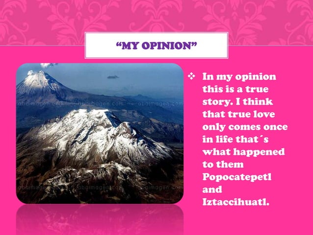 Popocatepetl and iztaccihuatl | PPTX | Romance | Genres