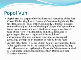 Popol vuh | PPTX