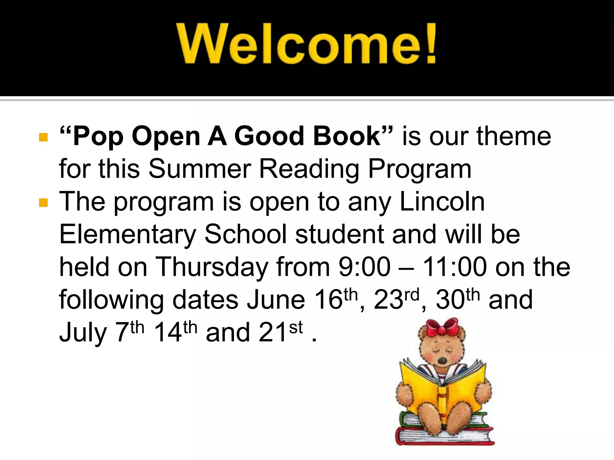 Pop open a good book | PPTX