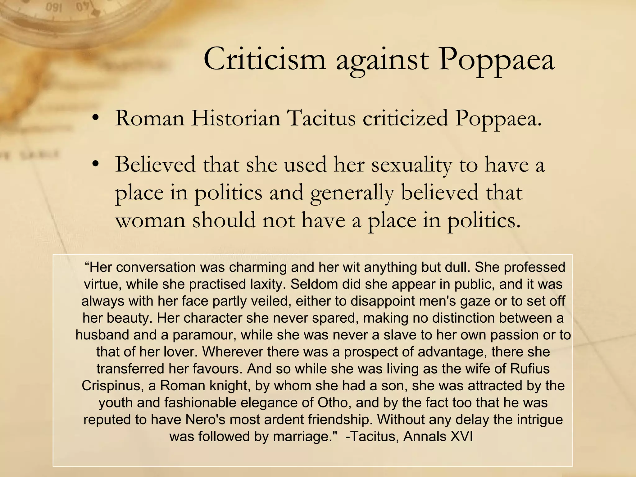 Poppaea sabina | PPT