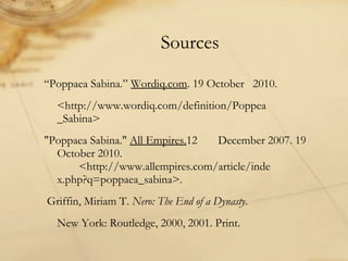 Poppaea sabina | PPT