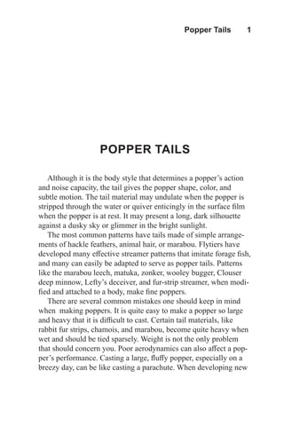 Tying Bass Poppers Popper Tails | PDF